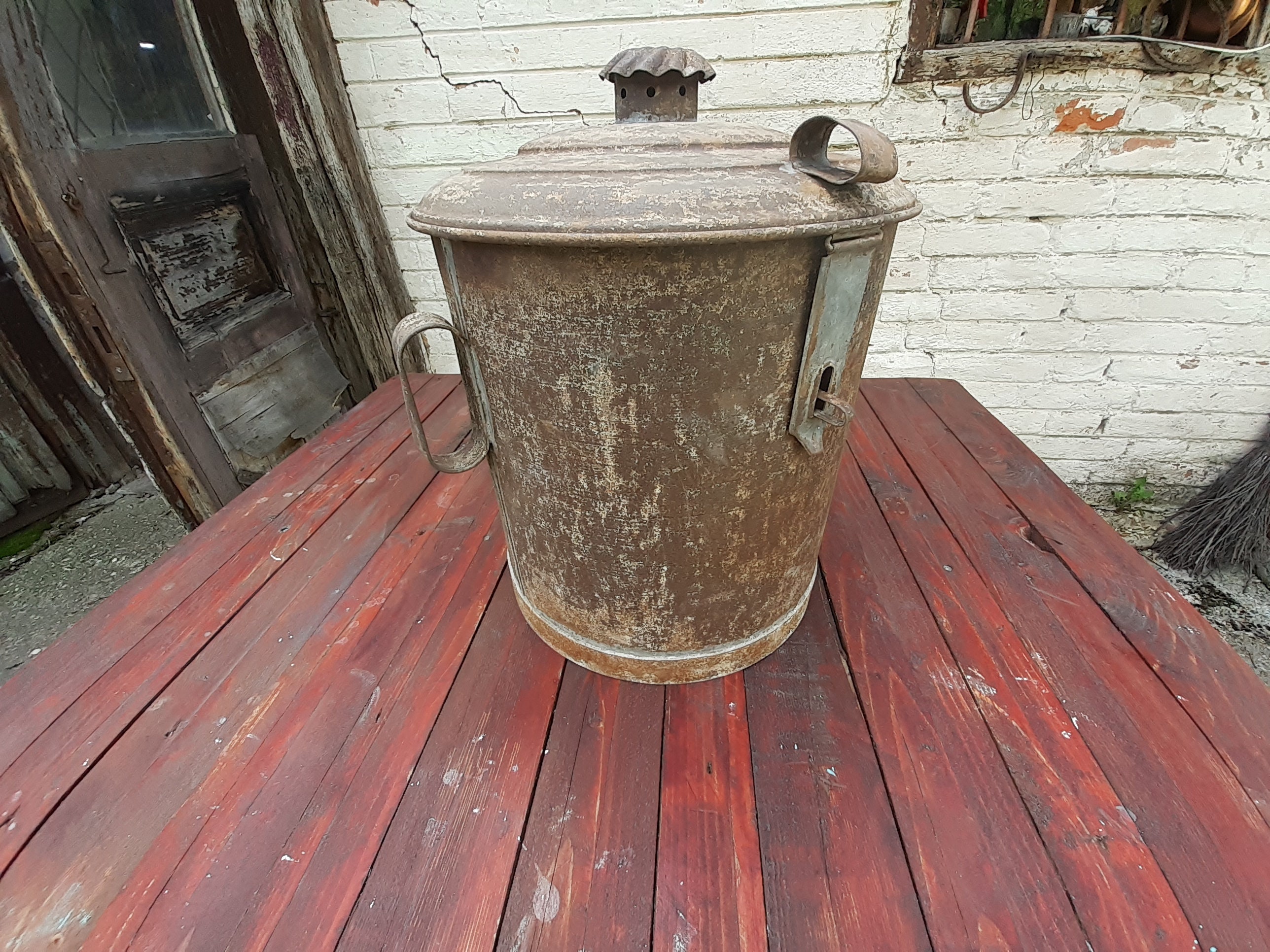 Antique Fat Preserve Can / Rusty Can Vintage/ Galvanized Tin - Etsy UK