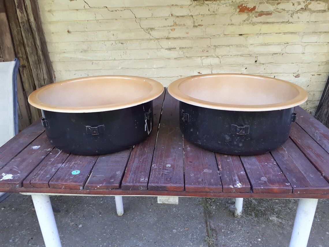 Pair of Identical Built-in Enamel Sink Enamel Kitchen Sinks | Etsy