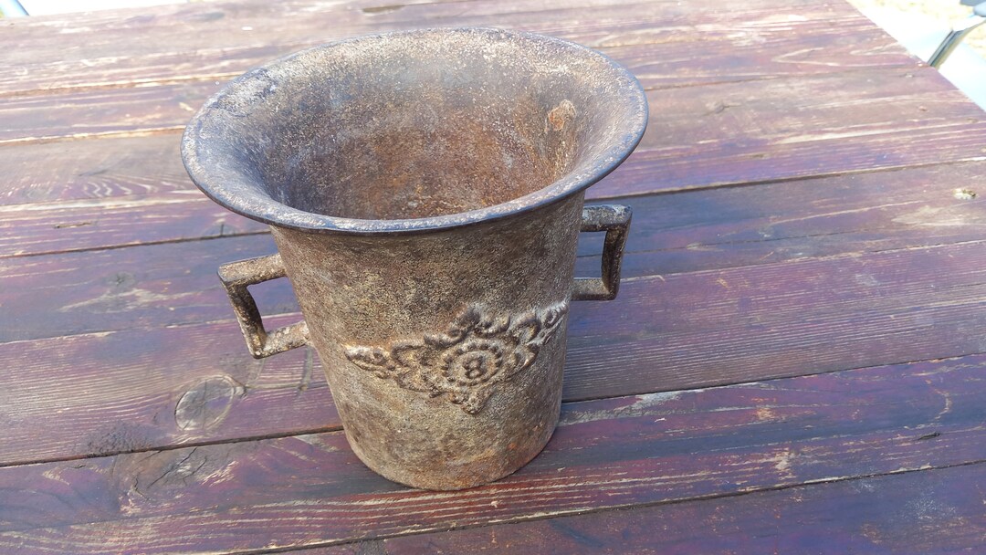 Cast Iron Antique Mortar, Very Old Rustic Cottage Décor - Etsy