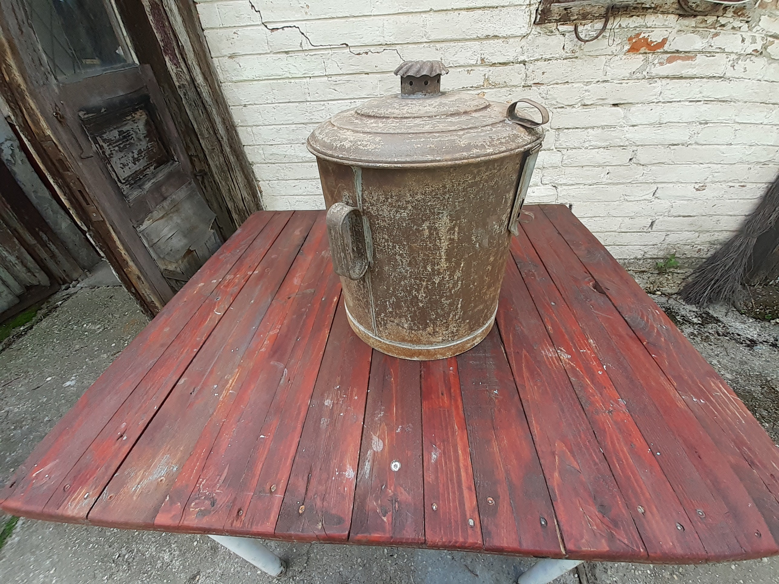 Antique Fat Preserve Can / Rusty Can Vintage/ Galvanized Tin - Etsy UK