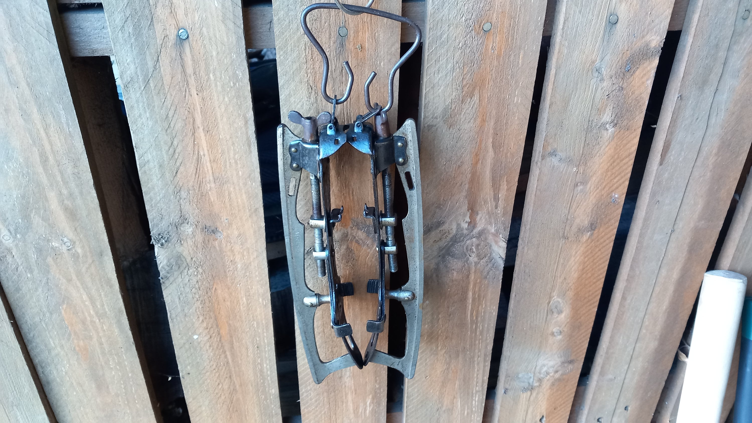 Metal Ice Skates, Pair of Vintage Adjustable Ice Skates Made by MERKUR ...