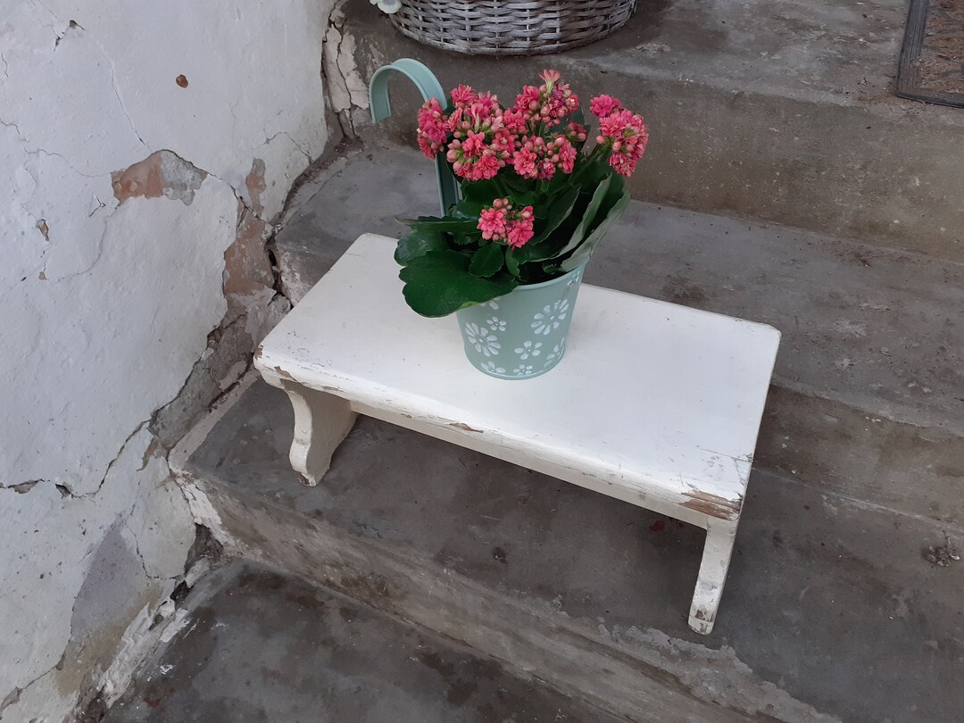 Bench, Wooden Bench, Antique Wood Bench. Rustic Wood Step Stool ...