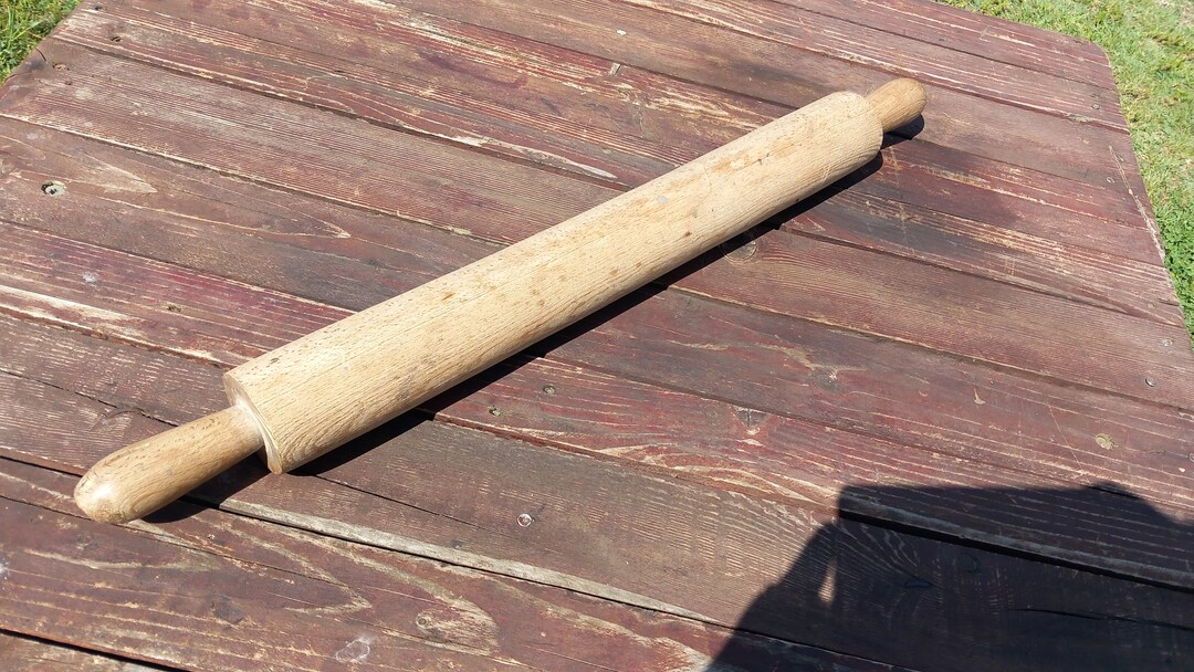 Antique Rolling Pin, Long European Wooden Old Rustic Rolling Pin - Etsy