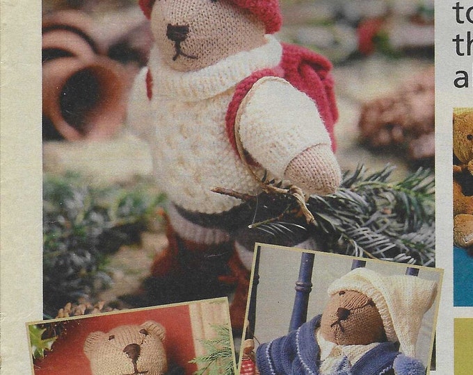 Debbie Bliss Knitting Pattern Teddy Bear Toy With Removable Outfits For