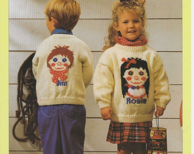 Out-of-print Robin Knitting Pattern 15269, Kid's Rosie and Jim Picture ...