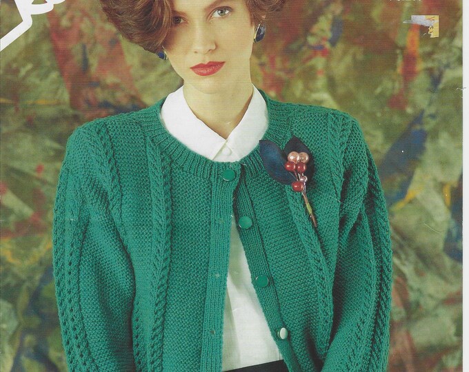 Original Vintage Robin Knitting Pattern 14918 Woman's Cardigan Jacket ...