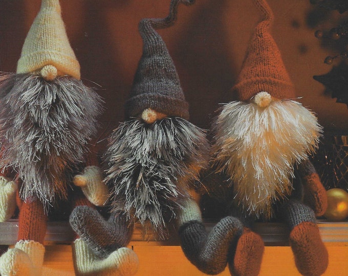 Alan Dart Knitting Pattern Yuletide Gnomes Christmas Toys Dolls ...