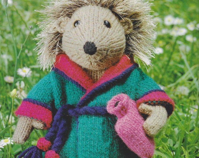 Alan Dart Knitting Pattern Ready for Bed Hedgehog Toy Doll in Double ...