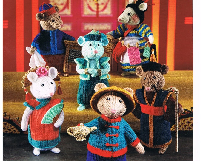 Alan Dart Knitting Pattern Aladdin Pantomime Mice Toys in - Etsy