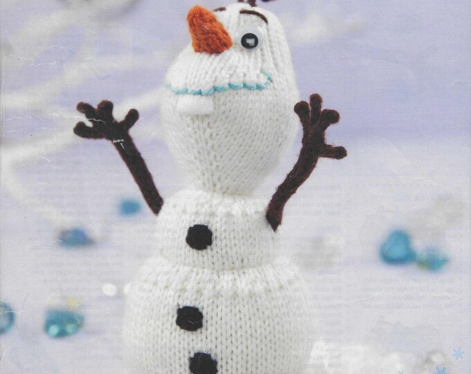 Knitting Pattern Olaf the Snowman From Frozen, Toy Doll in Double ...