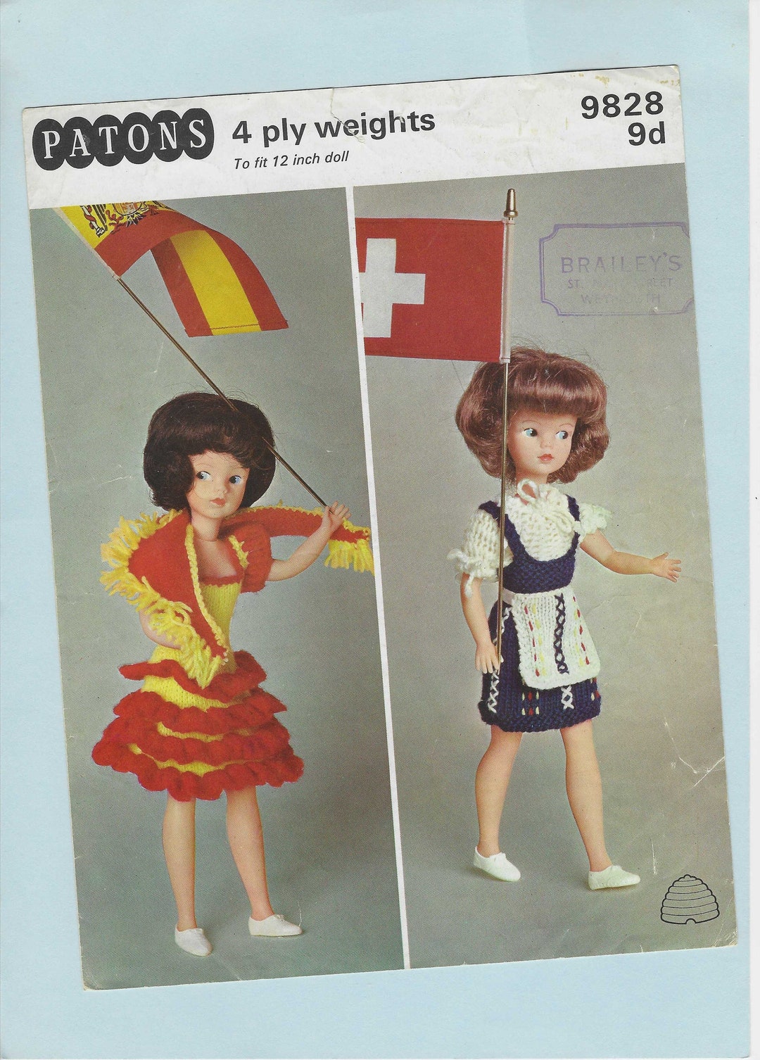 Original Vintage Patons Knitting Pattern 9828 National Costume Series ...