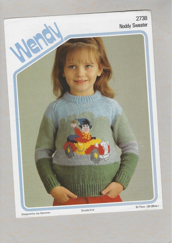 Original Vintage Wendy Knitting Pattern Leaflet 2738: Noddy - Etsy UK