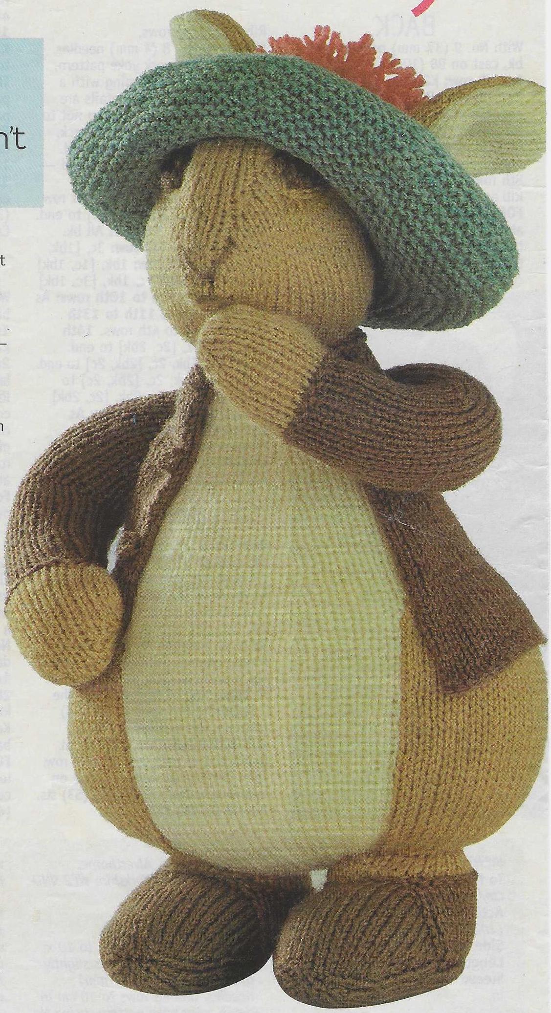 Beatrix Potter Knitting Pattern Benjamin Bunny Rabbit Toy Doll in ...