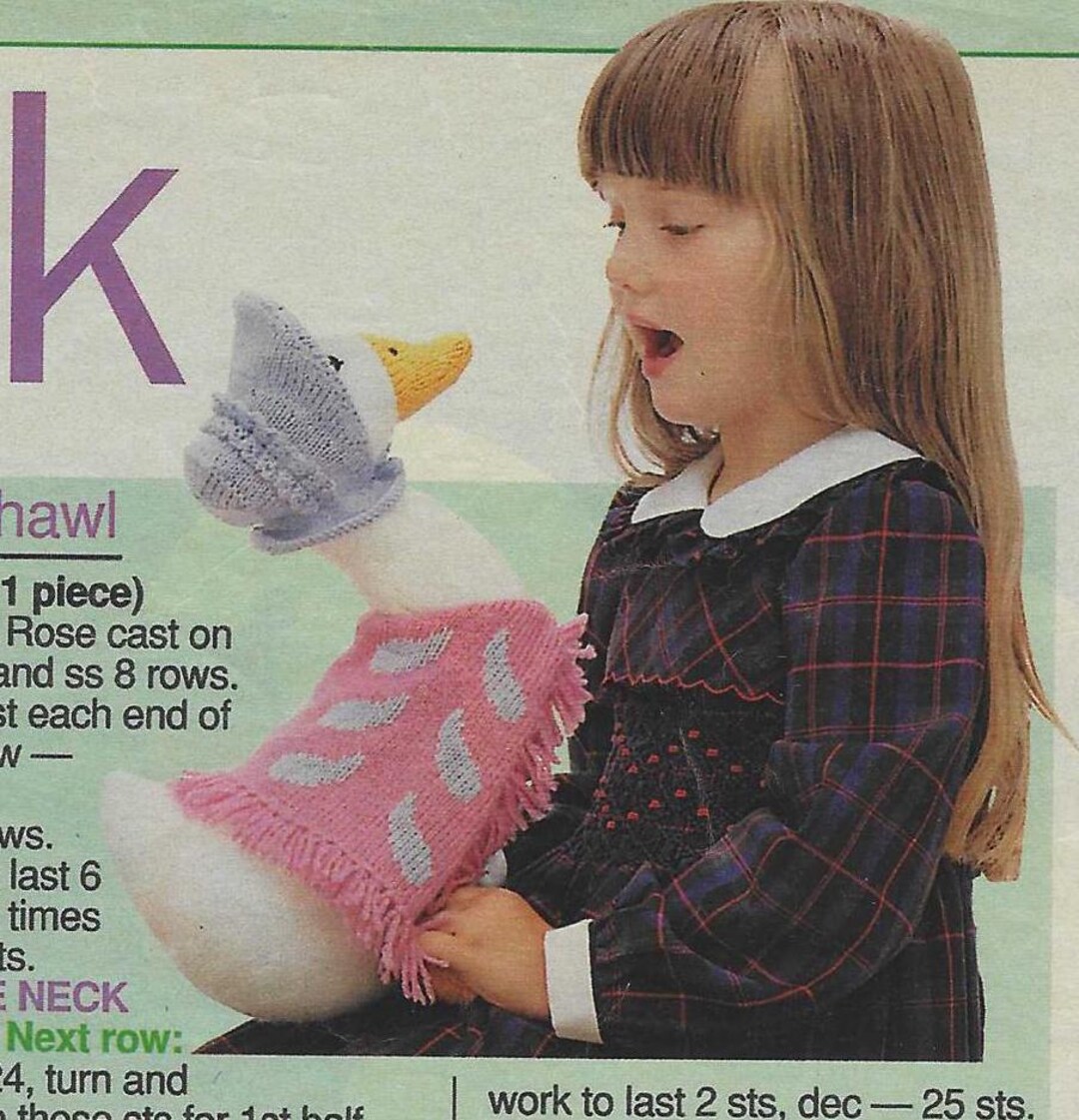Alan Dart Knitting Pattern Jemima Puddle-duck Beatrix Potter Toy Doll ...