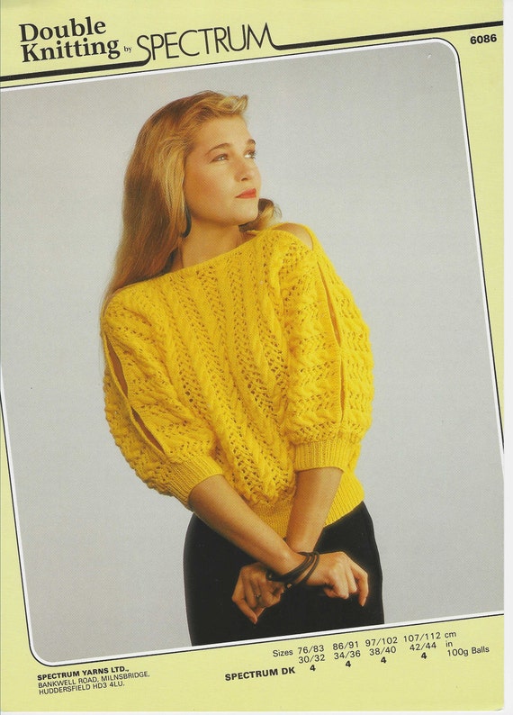 Original Vintage Spectrum Knitting Pattern 6086 Woman's - Etsy