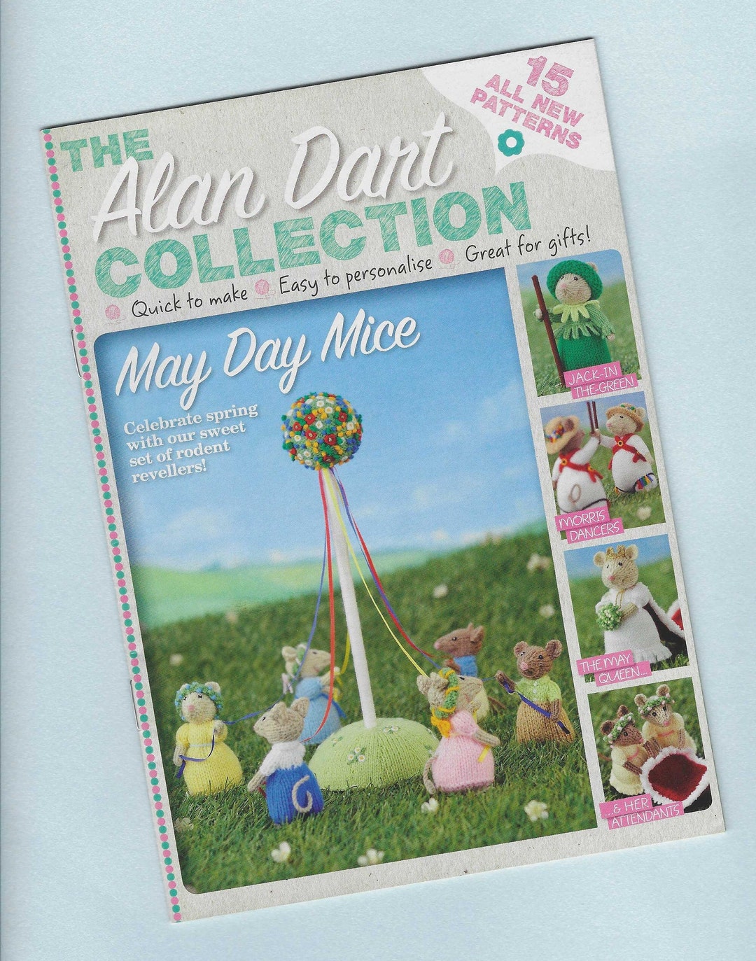 Alan Dart Knitting Pattern Booklet May Day Mice Toys Dolls in Double ...