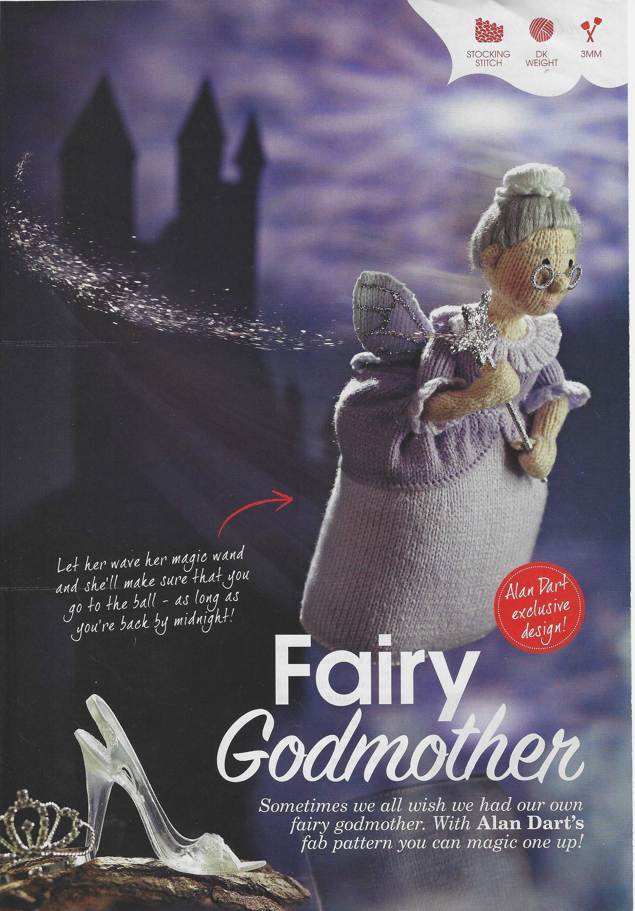 Alan Dart Knitting Pattern Fairy Godmother Toy Doll in Double - Etsy