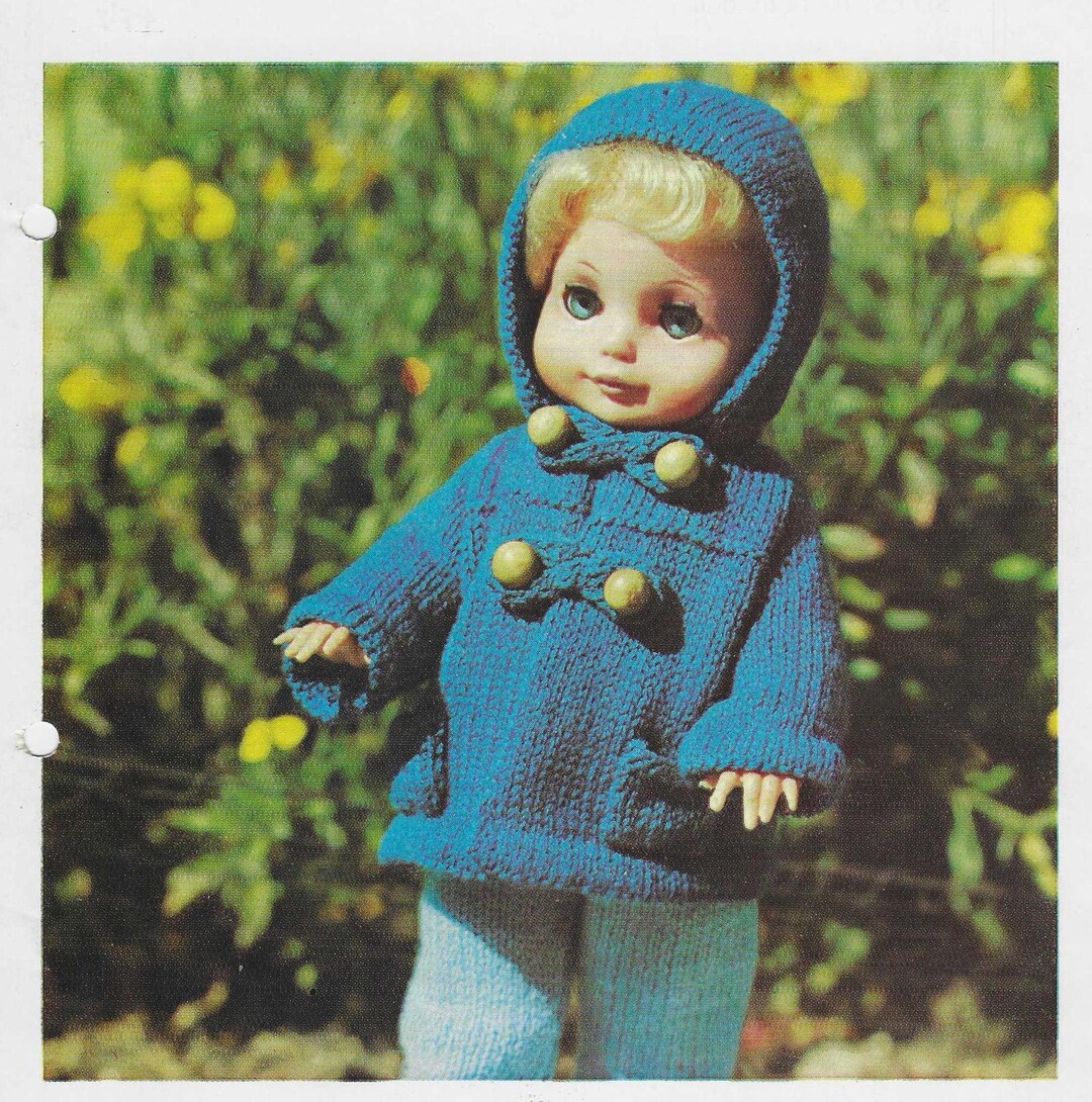 Original Vintage Bronte Knitting Pattern 410: Doll Clothes Outfit ...