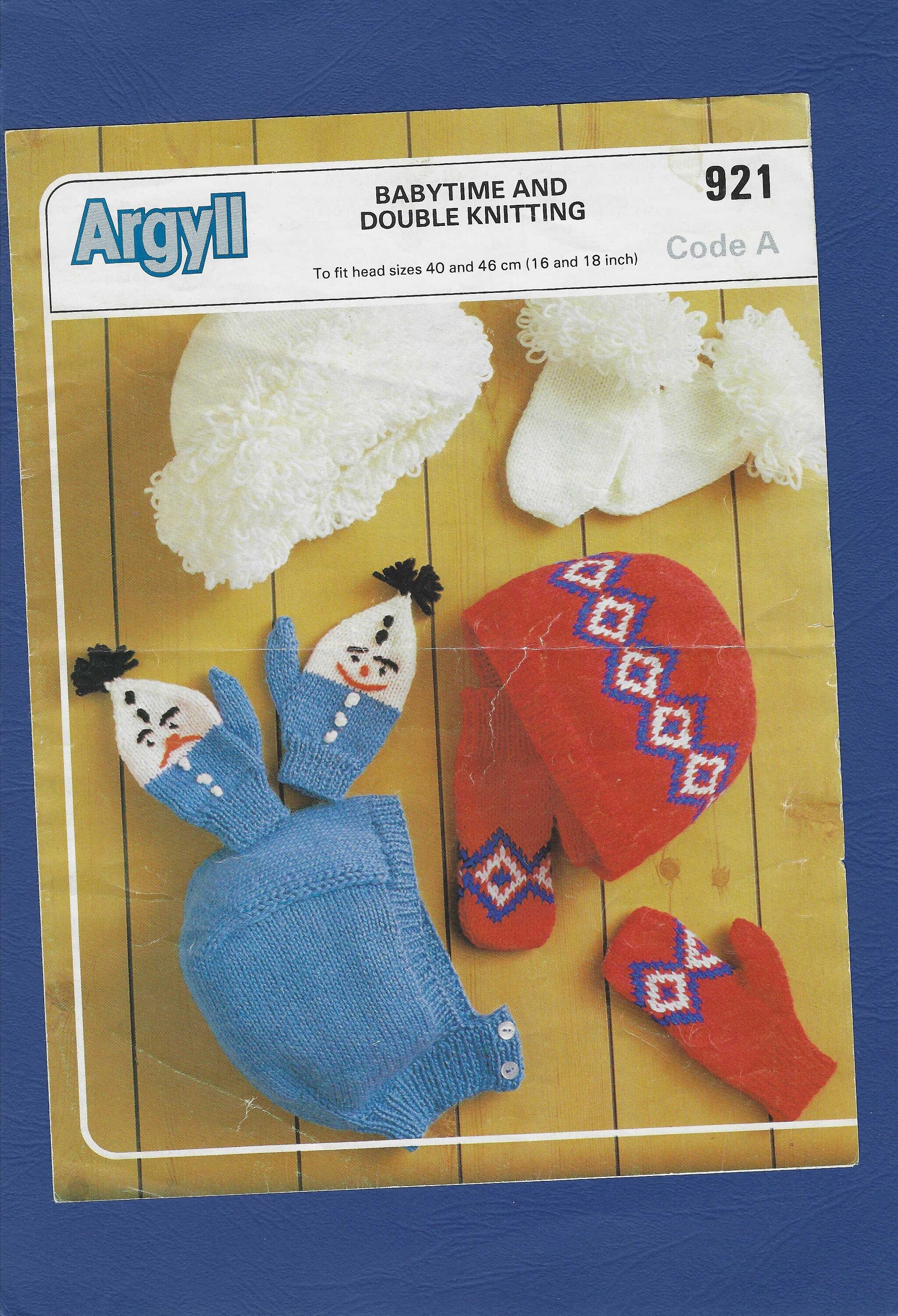 Original Vintage Argyll Knitting Pattern 921 Baby Babies - Etsy