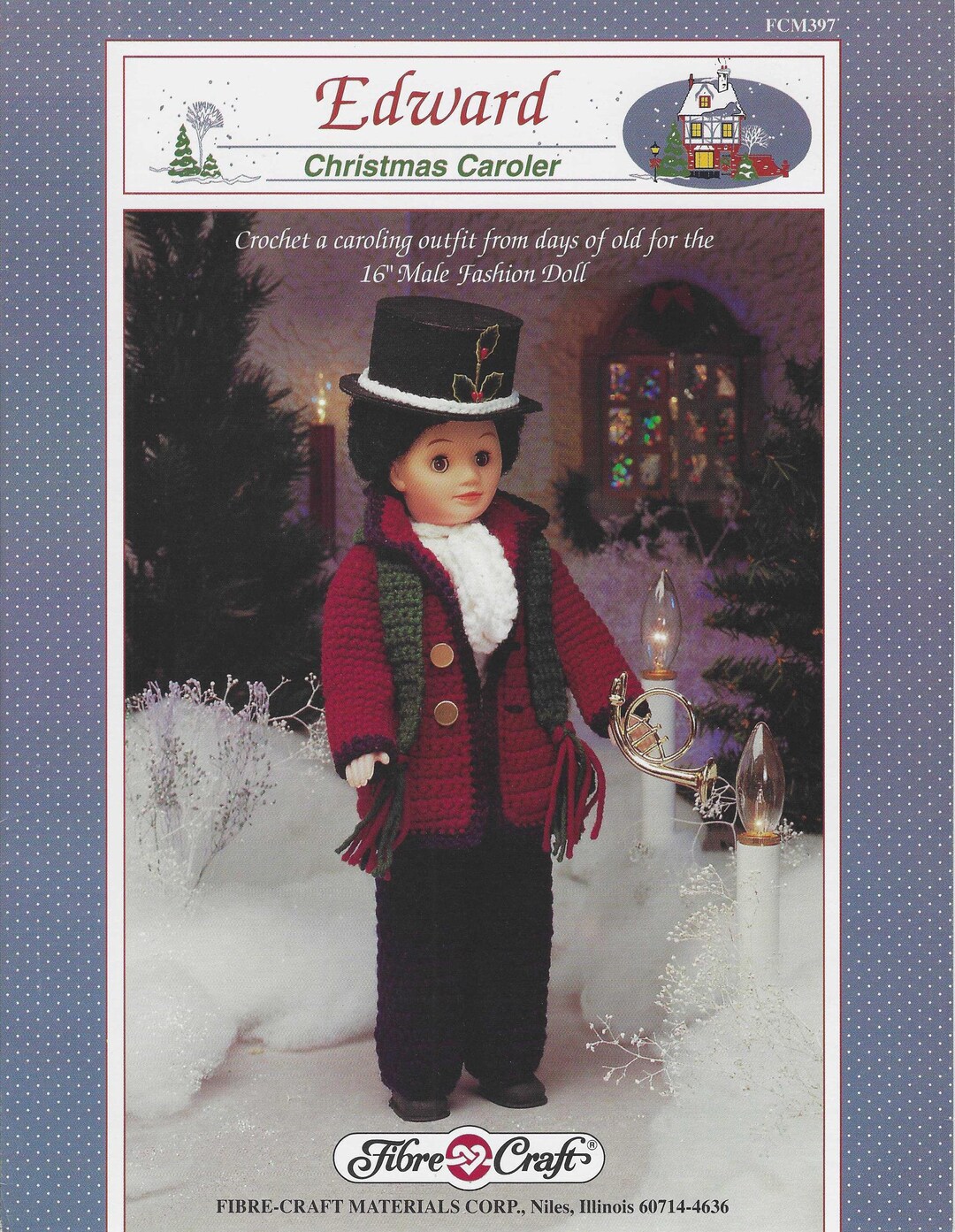 Original Fibrecraft Crochet Pattern Leaflet FCM397: Edward Christmas ...