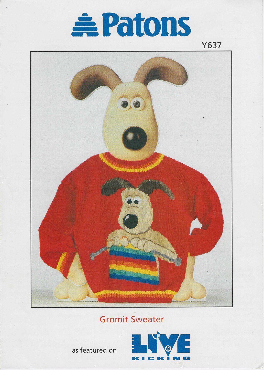Original Vintage Patons Knitting Pattern Y637, Live and Kicking Kids ...