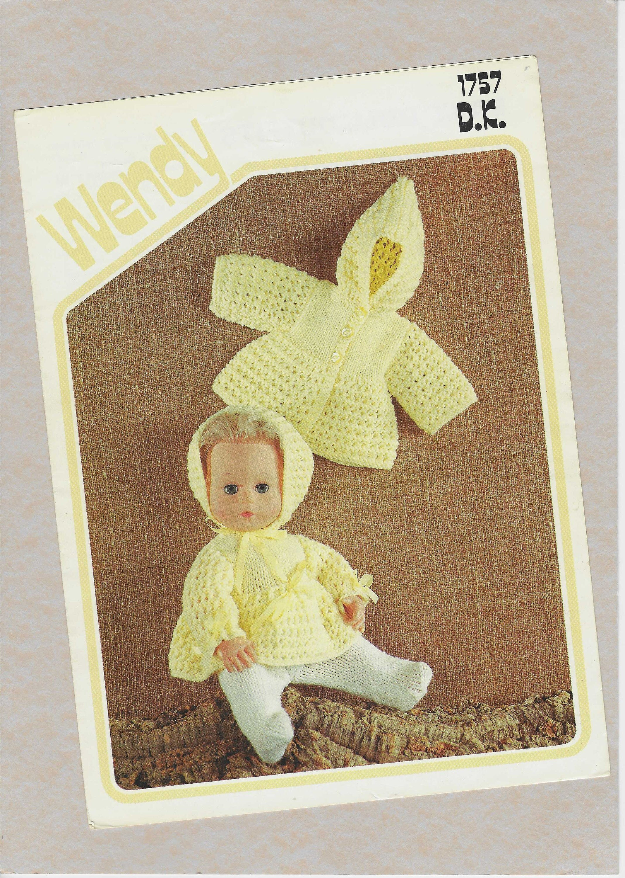 Original Vintage Wendy Knitting Pattern Leaflet 1757: Baby - Etsy