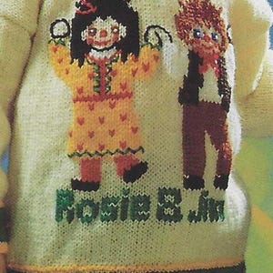 Out-of-print Robin Knitting Pattern 15299, Kid's Rosie and Jim Picture ...