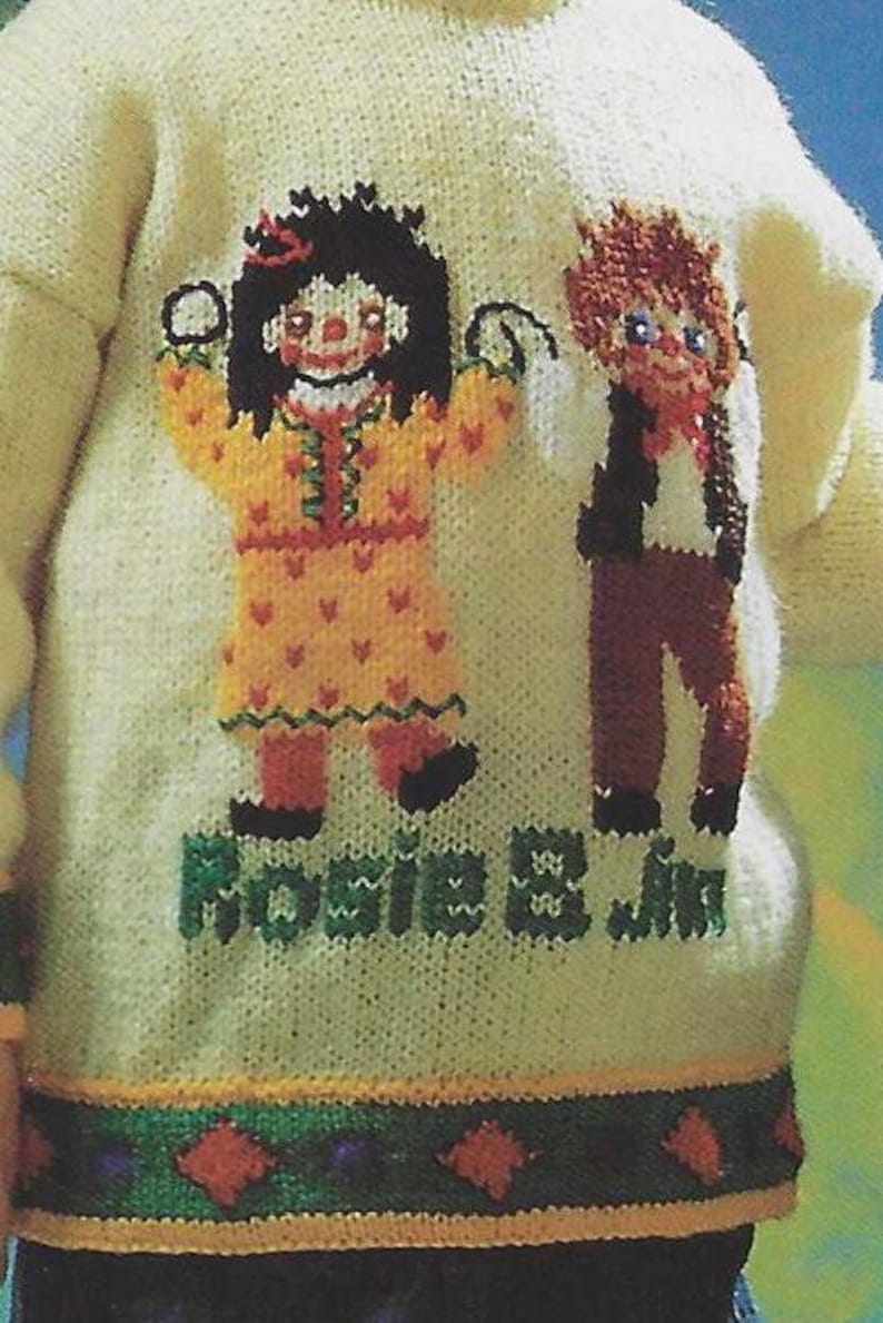 Out-of-print Robin Knitting Pattern 15299, Kid's Rosie and Jim Picture ...