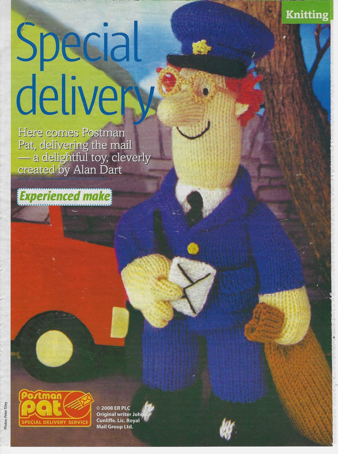 Alan Dart Knitting Pattern: Postman Pat Toy Doll, Double Knitting ...