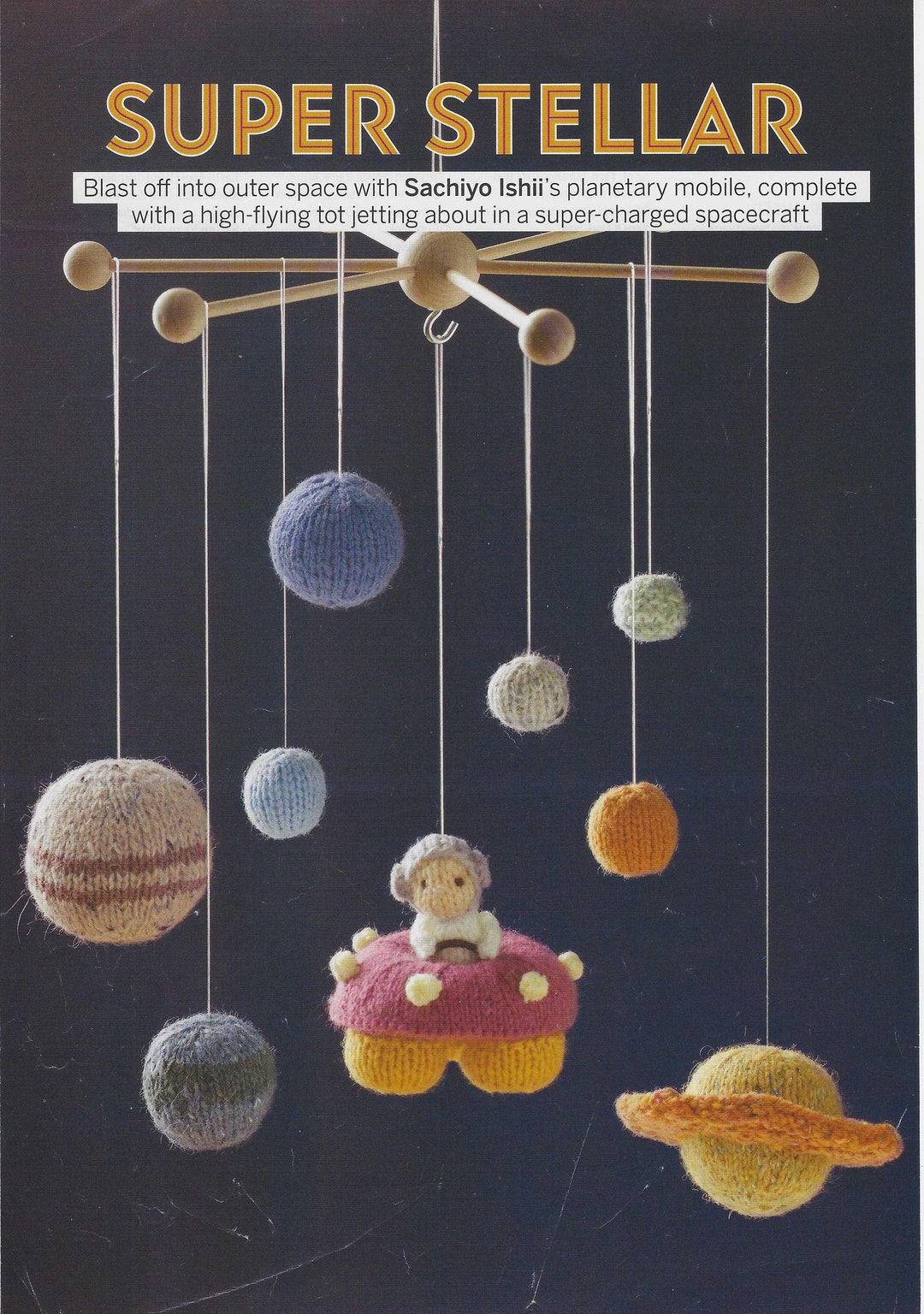 Knitting Pattern Super Stellar, Solar System Mobile Toy With Planets ...