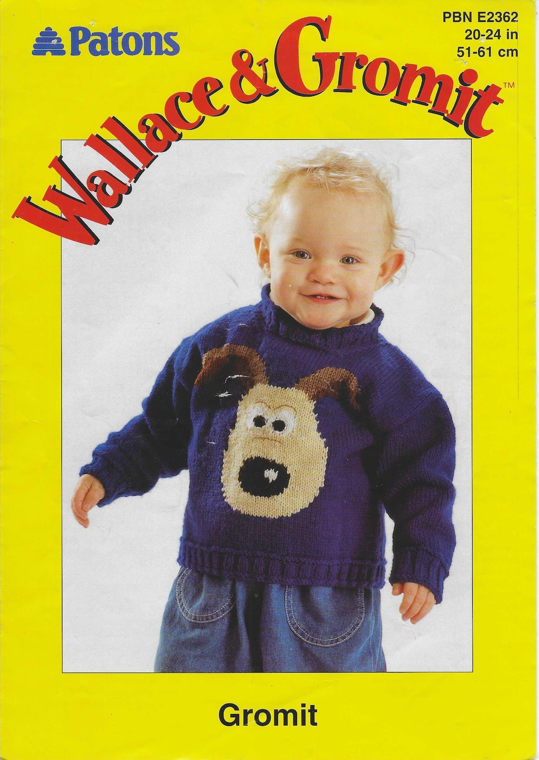 Original Vintage Patons Knitting Pattern E2362 Baby Toddler Gromit ...