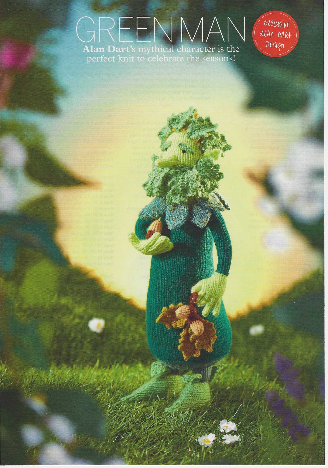 Alan Dart Knitting Pattern Green Man: Fantasy Toy Doll in Double ...