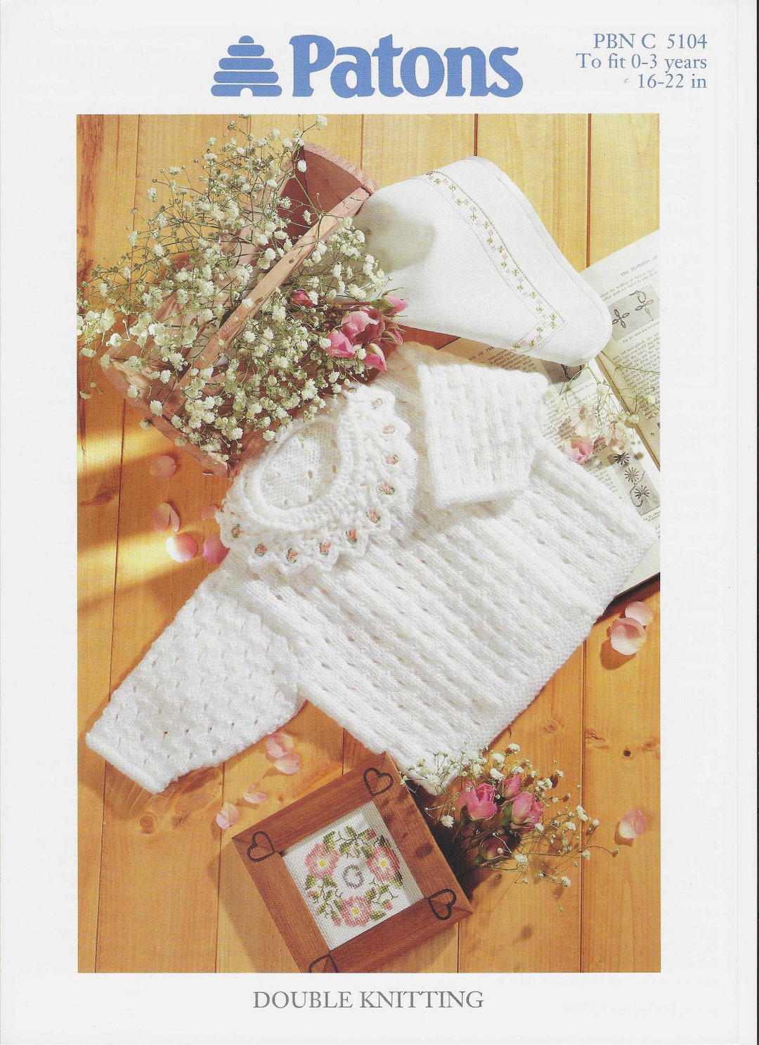 Out-of-print Patons Knitting Pattern 5104 - Baby Babies Clothes Sweater ...