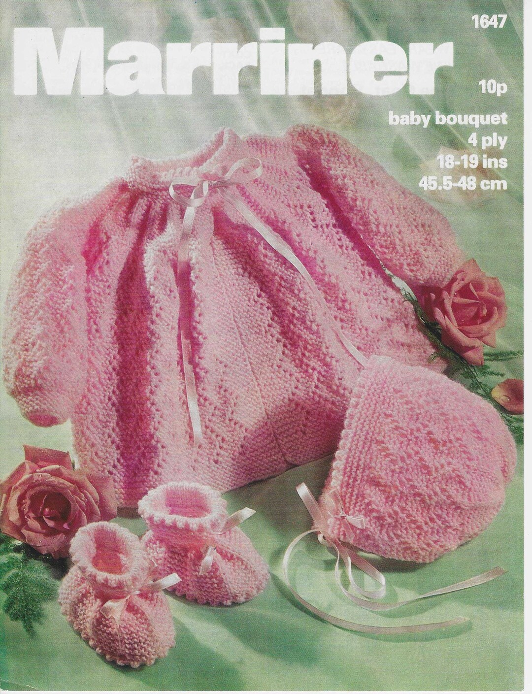 Original Vintage Marriner Knitting Pattern 1647: Baby Clothes Matinee ...