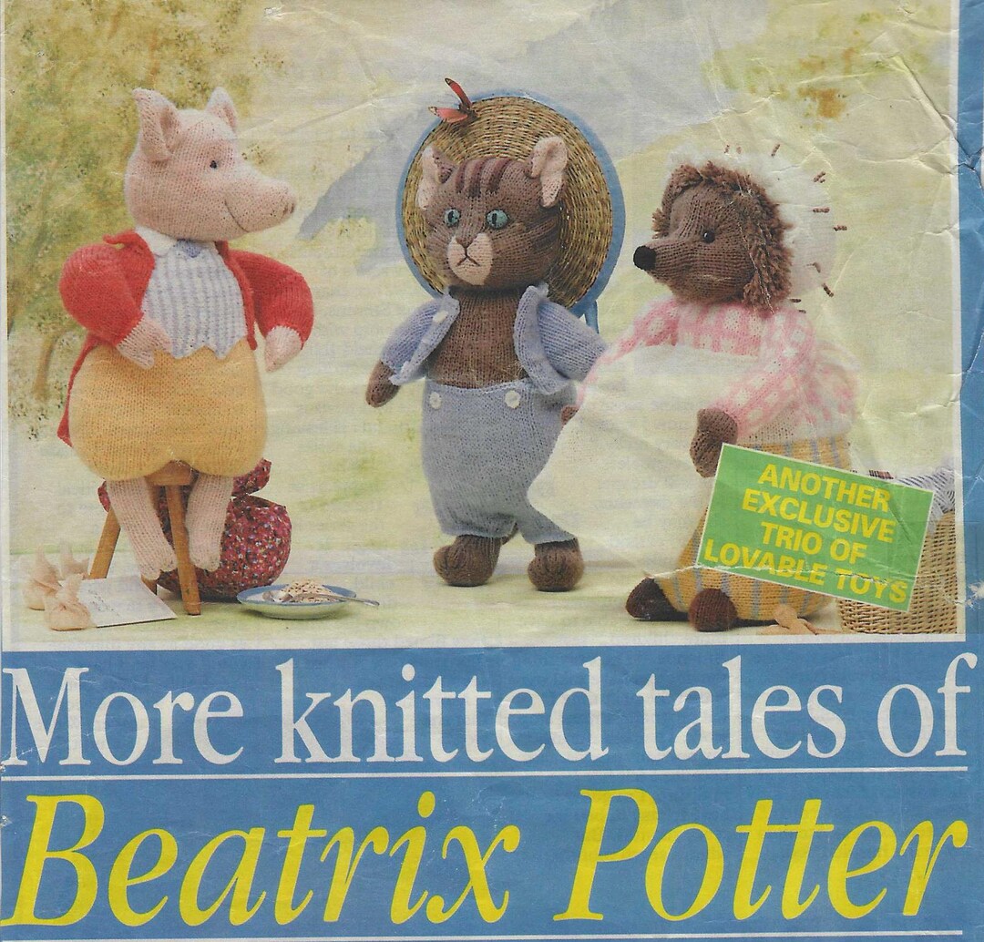 Alan Dart Knitting Pattern, More Knitted Tales of Beatrix Potter: Tom Kitten Pigling Bland Mrs ...