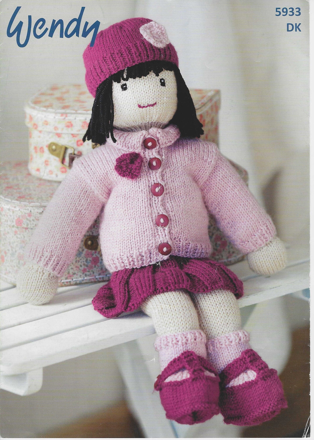 Pre-owned Wendy Knitting Pattern Leaflet 5933: Doll With Removable ...