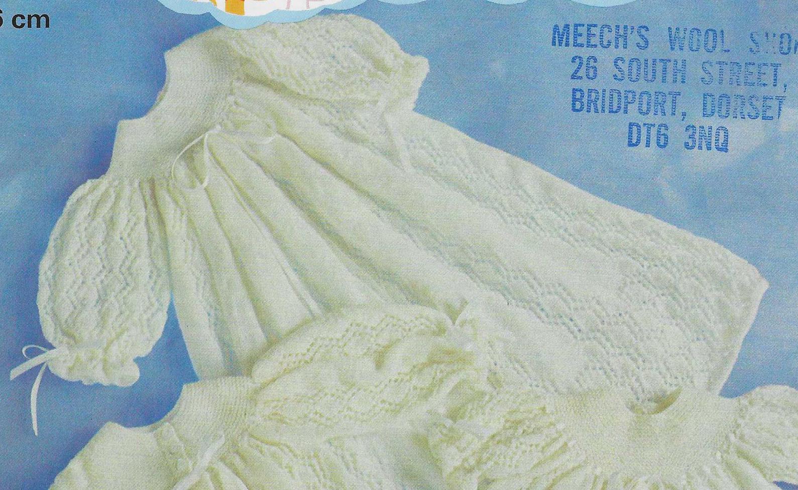 Vintage Patons Knitting Pattern 1176: Baby Christening Clothes Layette ...