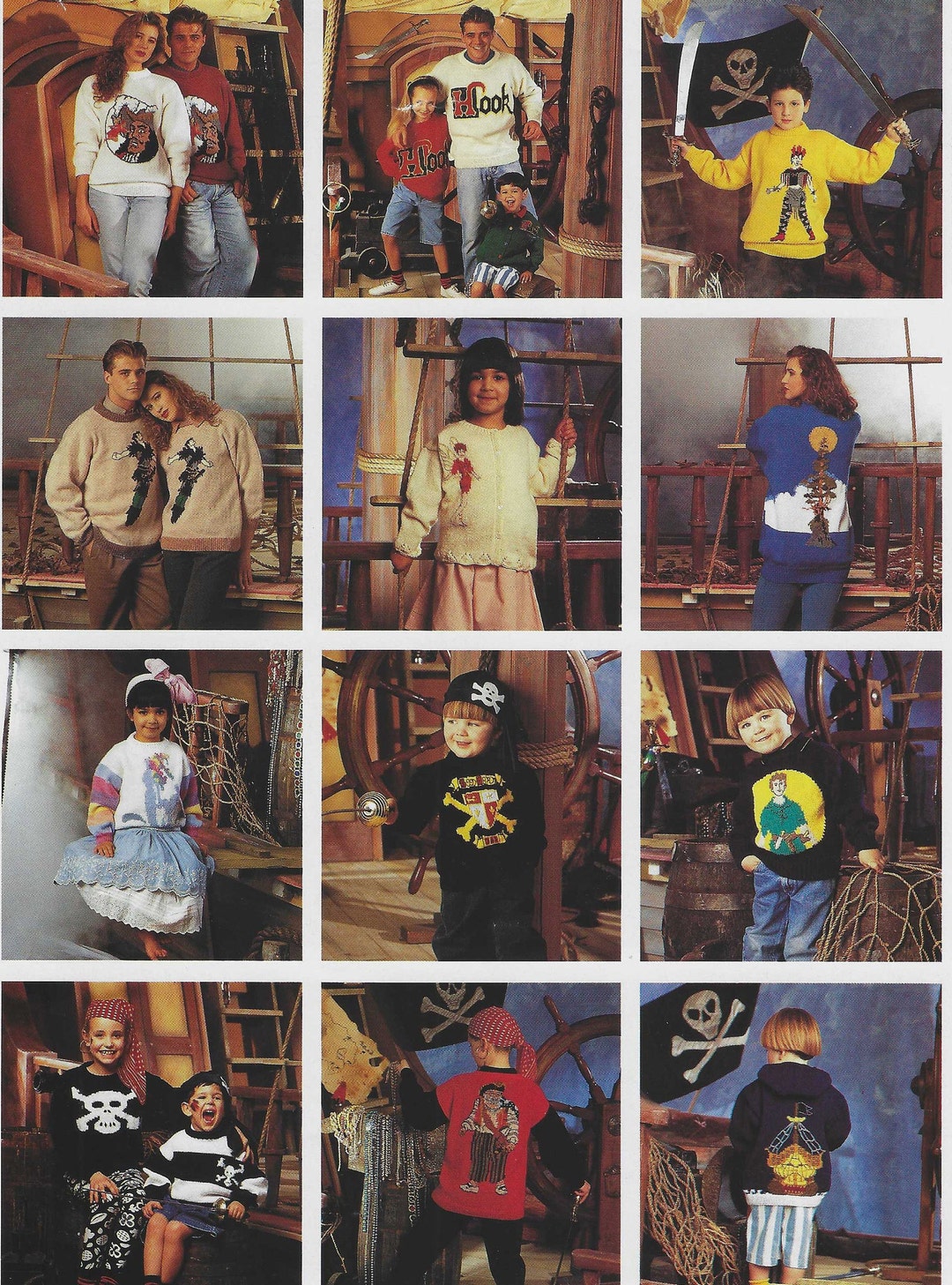 Vintage Wendy Hook Knitting Pattern Booklet: 14 Adults & Kids Intarsia ...