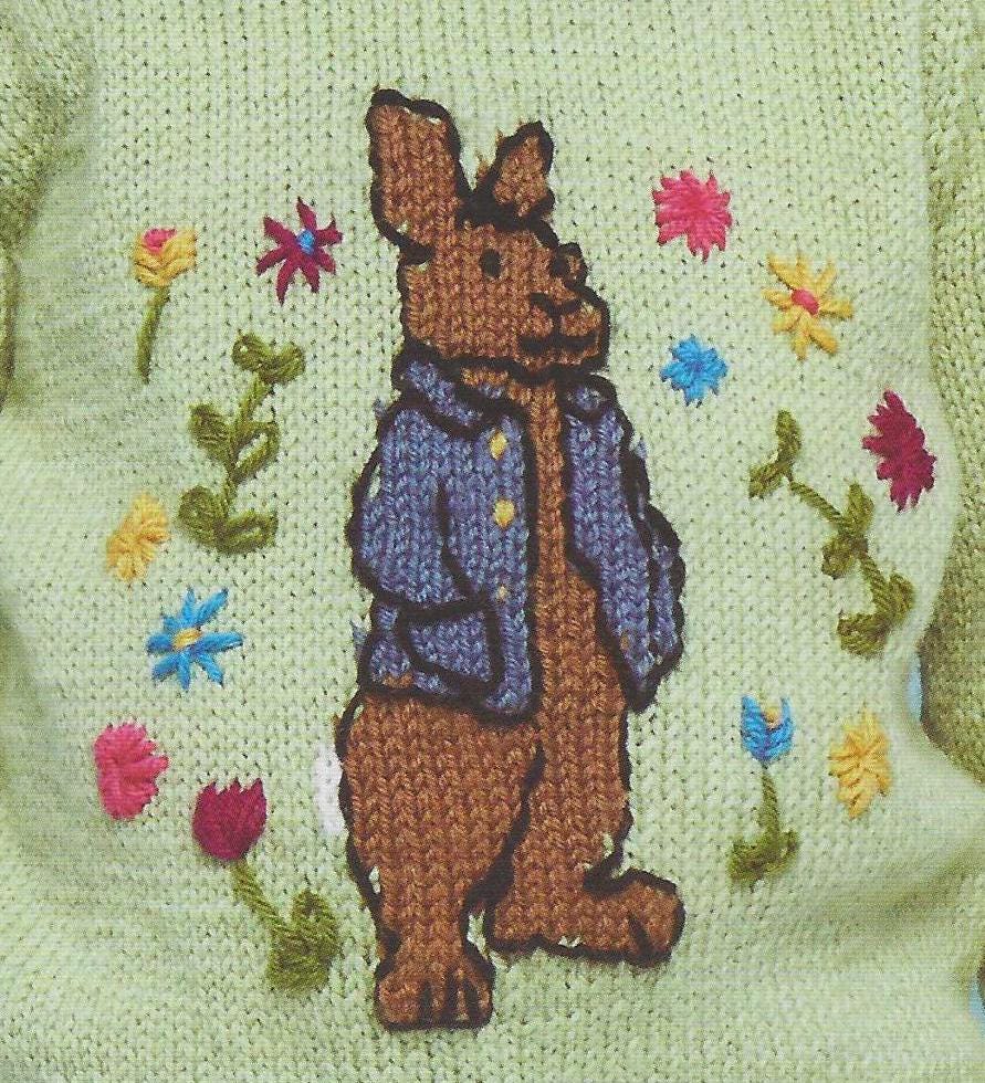 Knitting Pattern Peter Rabbit Movie Jumper, Kid's Peter Rabbit Intarsia ...
