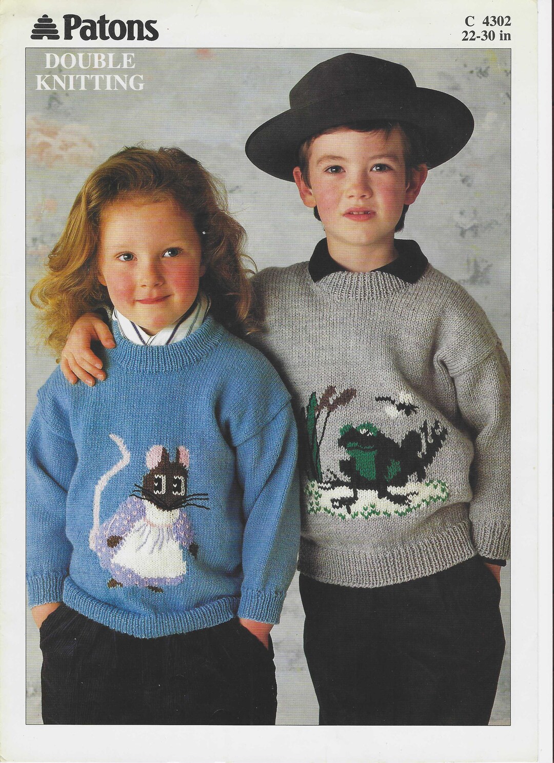 Original Out-of-print Patons Knitting Pattern 4302: Kid's Mouse and ...