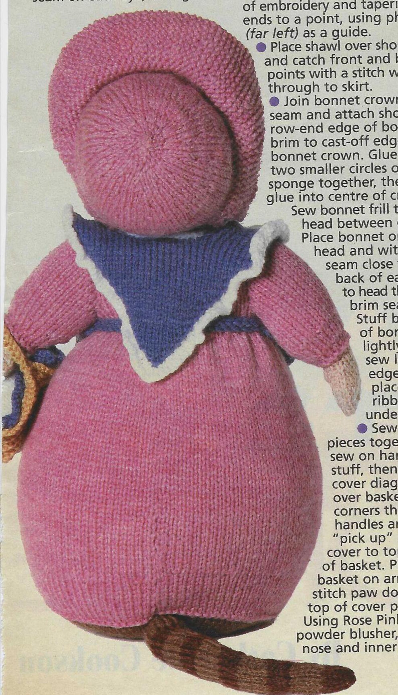Beatrix Potter Knitting Pattern, Cousin Ribby: Cat Toy (doll) in Double ...