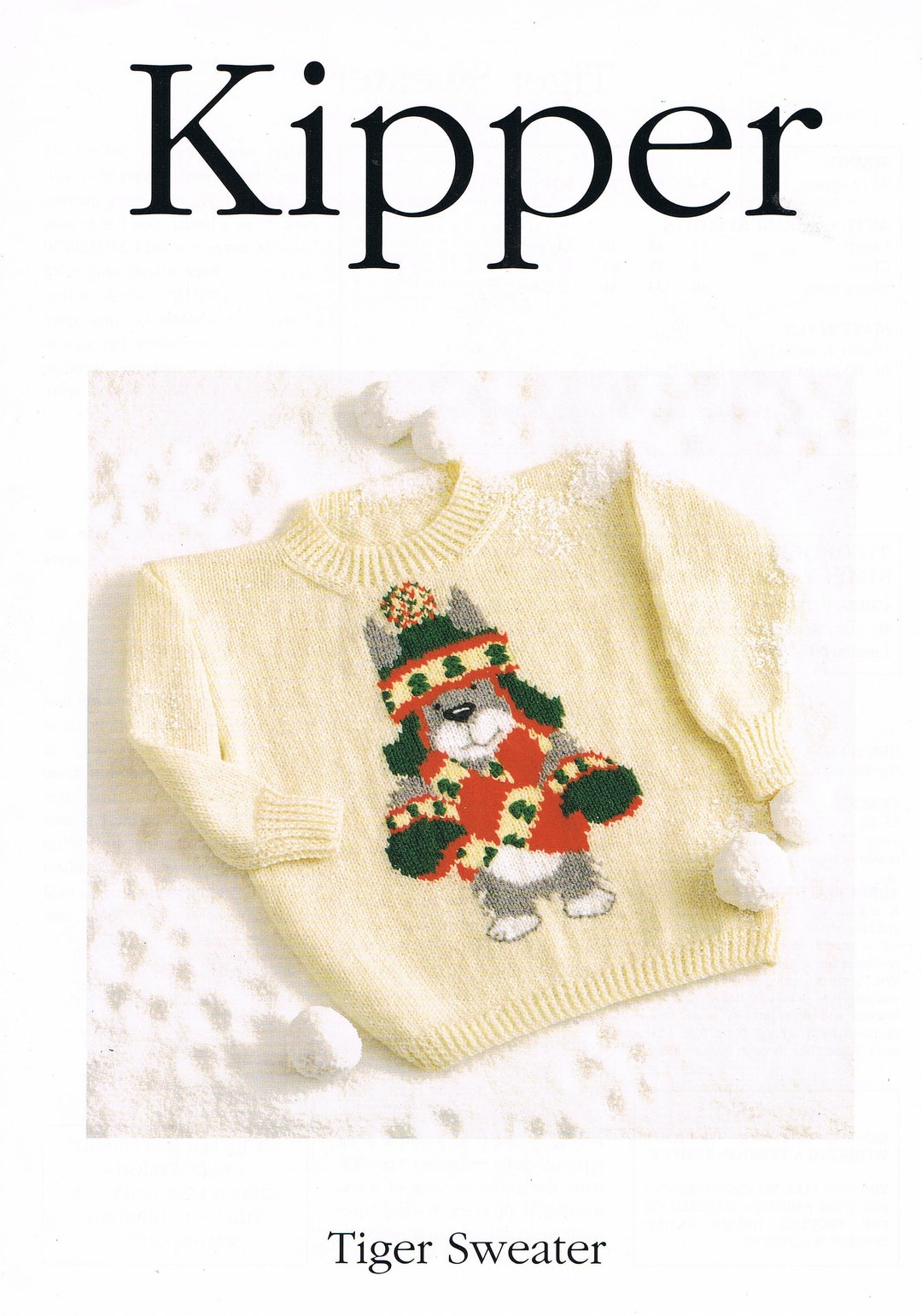 Original Out-of-print Tiger the Dog From Kipper Picture Jumper Sweater ...