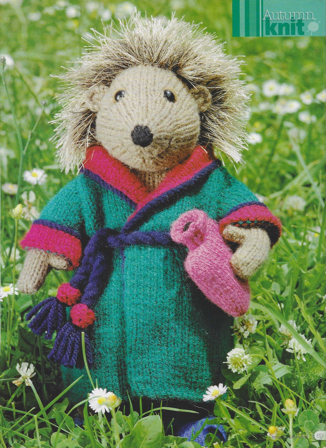 Alan Dart Knitting Pattern Ready for Bed Hedgehog Toy Doll in Double ...