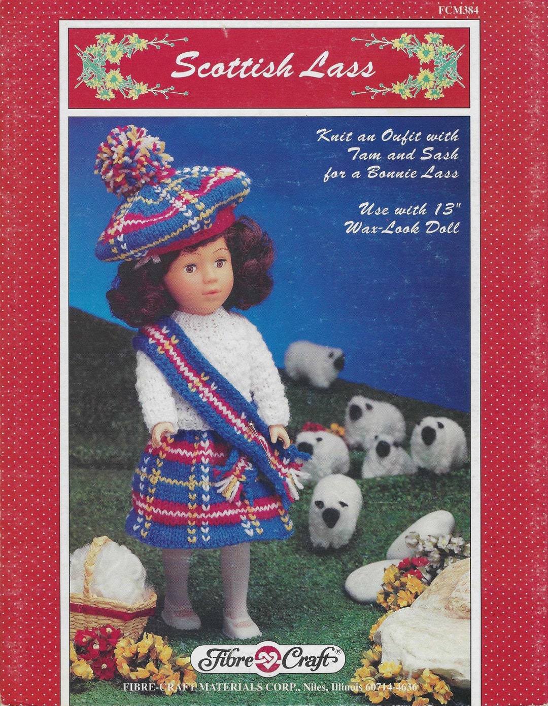 Fibrecraft Knitting Pattern Leaflet FCM384, Scottish Lass: Doll Clothes ...