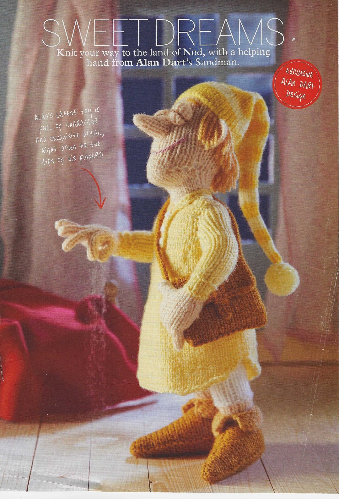 Alan Dart Knitting Pattern Sweet Dreams Sandman Bedtime Toy - Etsy