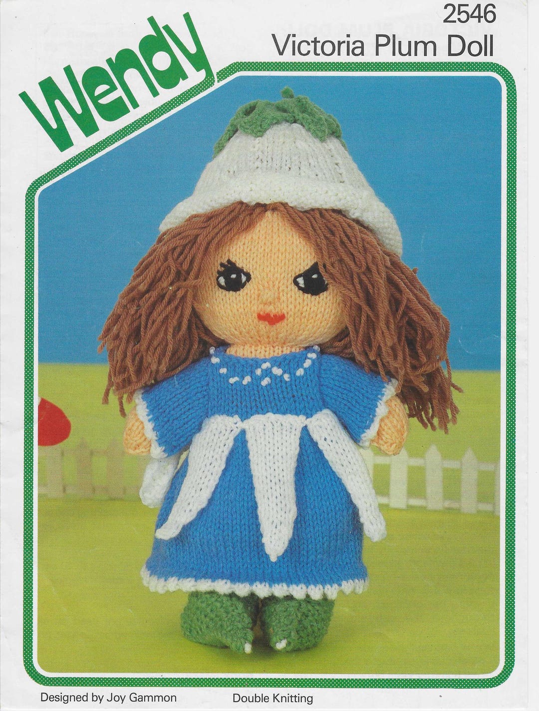 Vintage Wendy Knitting Pattern 2546: Victoria Plum Fairy Toy Doll in ...