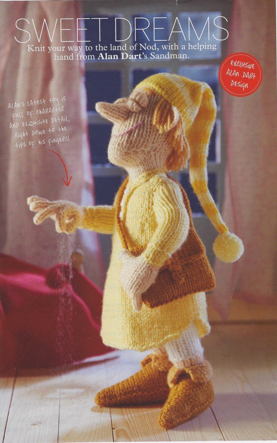 Alan Dart Knitting Pattern Sweet Dreams Sandman Bedtime Toy Doll in ...