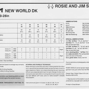 Out-of-print Robin Knitting Pattern 15301, Kids Rosie and Jim Picture ...