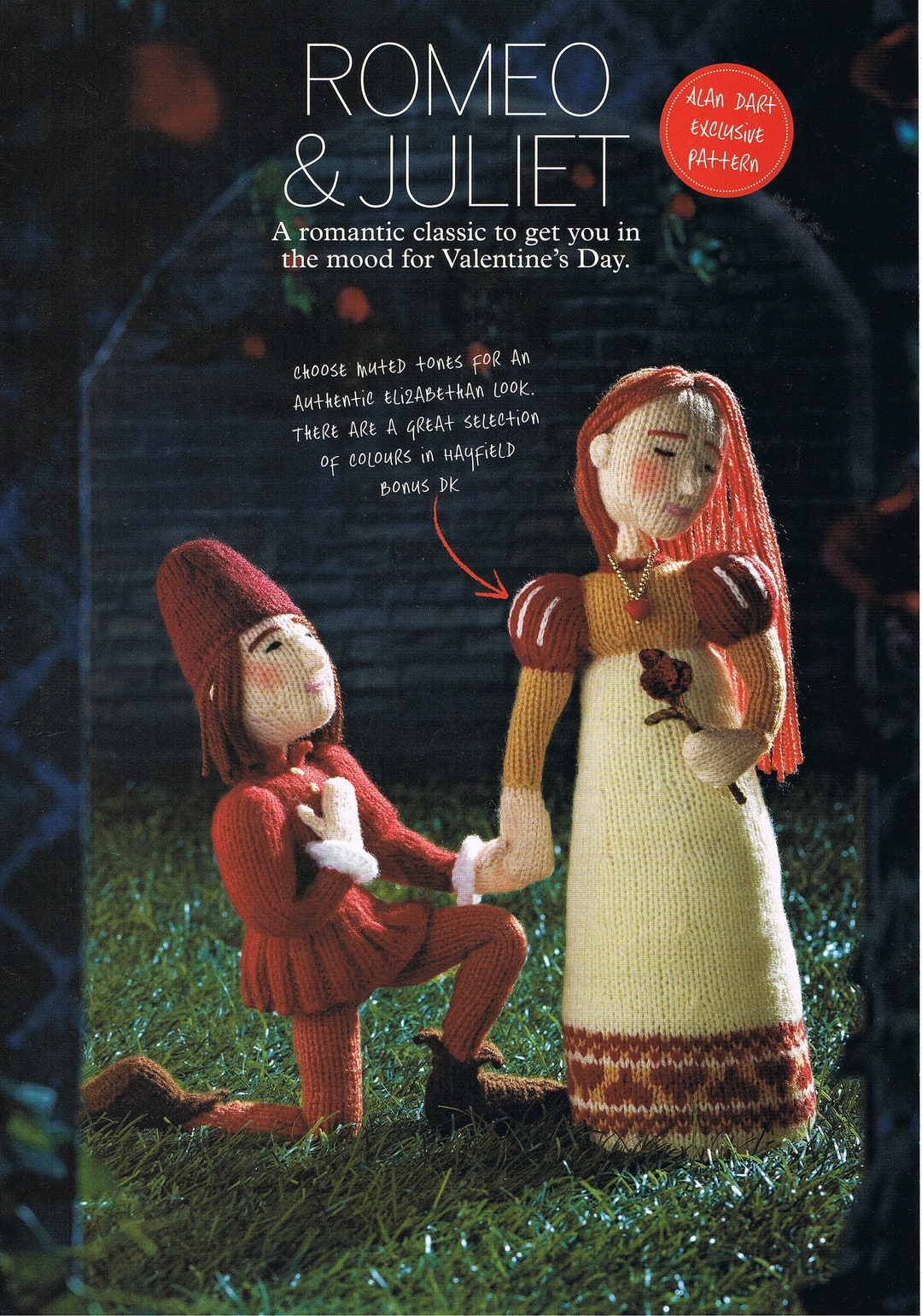 Alan Dart Knitting Pattern Romeo and Juliet Doll Toy in Double - Etsy