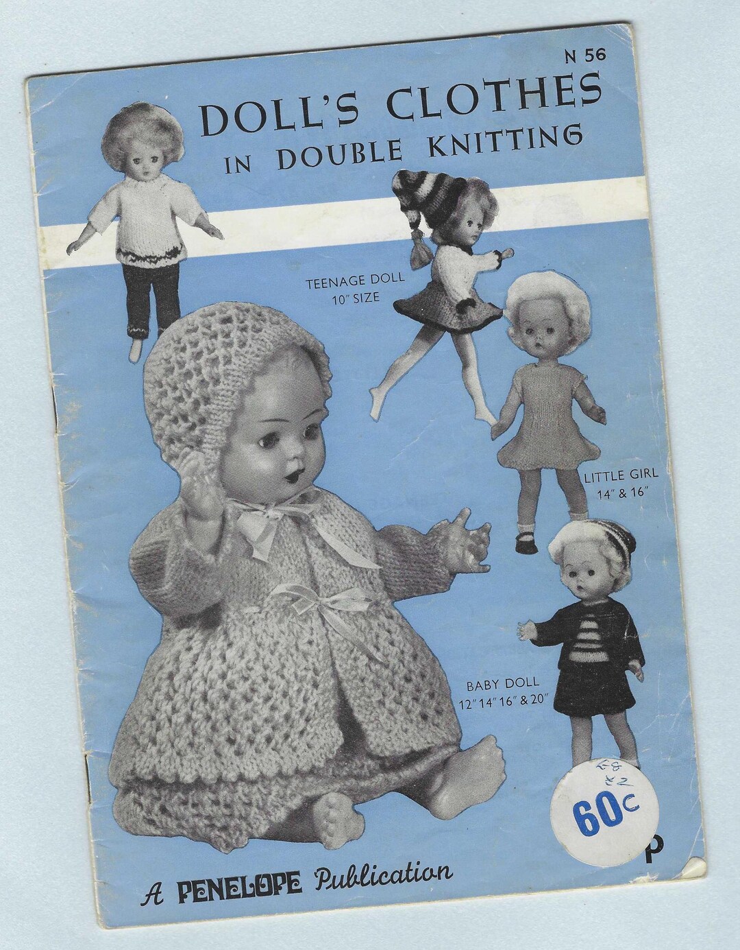 Original Vintage Penelope Knitting Pattern Booklet N 56: Doll's Clothes ...